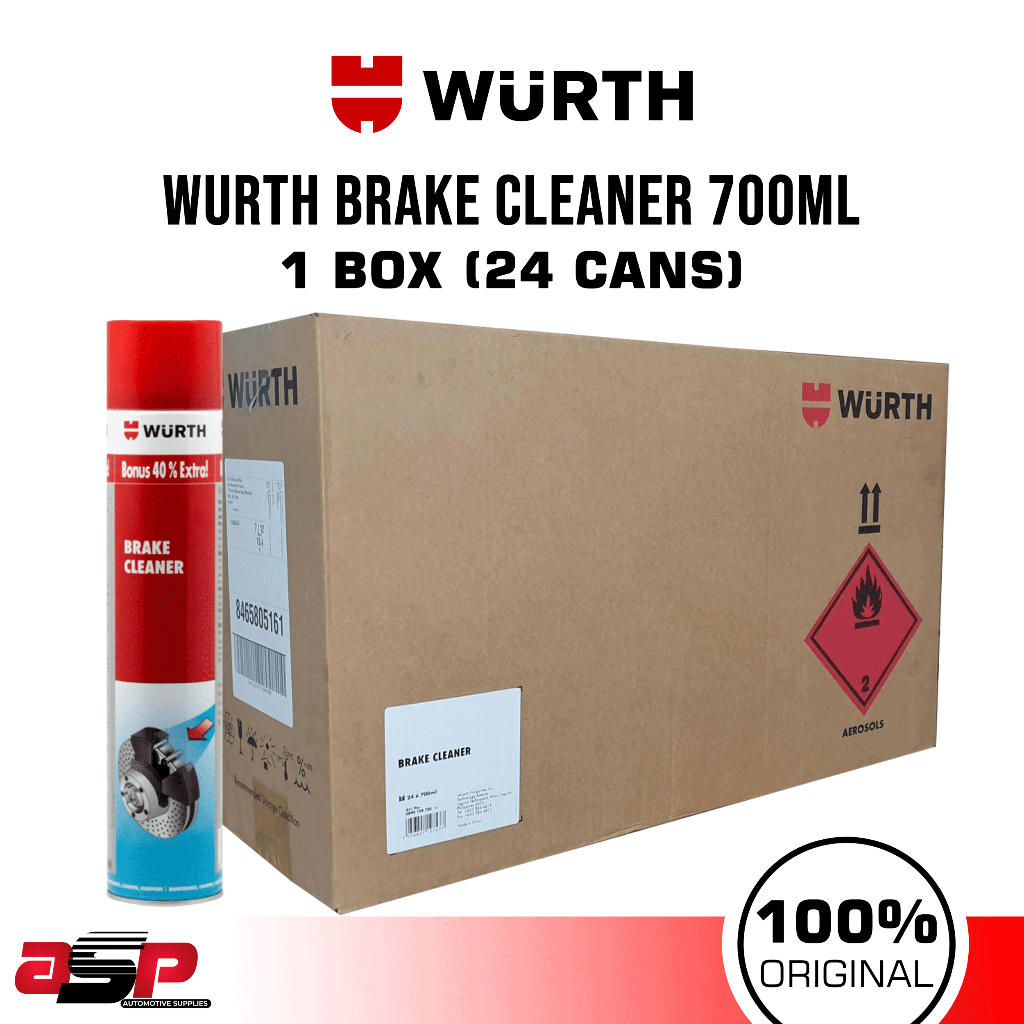Wurth Brake Cleaner 700ml (1 BOX / 24 CANS) - Wheel Brake Cleaner ...