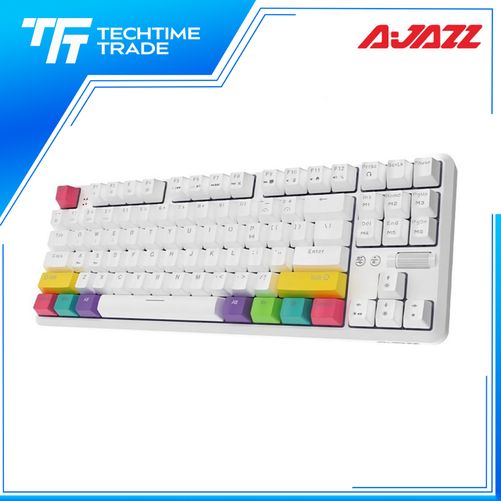 Ajazz K870T Bluetooth Wireless Mechanical Keyboard RGB Lighting 87 Keys ...