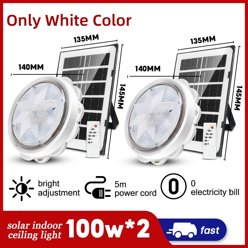 Solar Ceiling Light LED Solar Light Outdoor Waterproof IP67 Ceiling ...