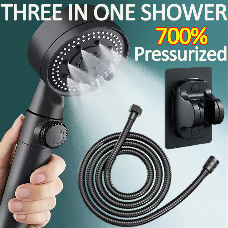 Shower Head 5-speed Booster Shower Bathroom Shower Set with faucet ...