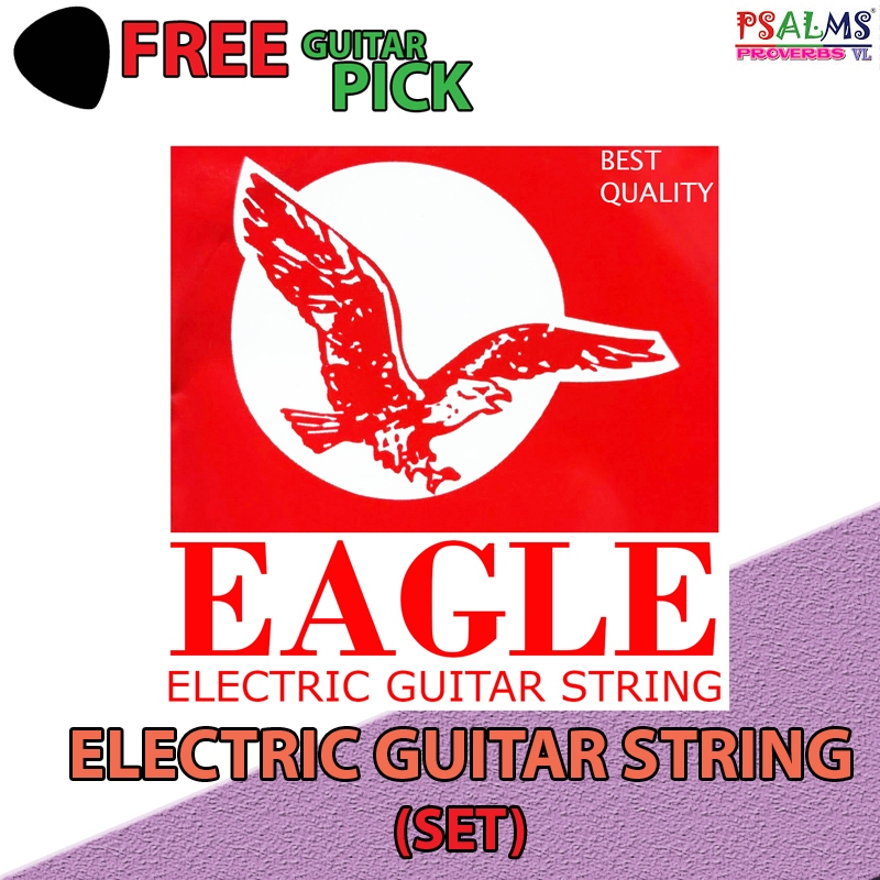 EAGLE Electric guitar string (set) W/ FREE GUITAR PICK | Shopee Philippines