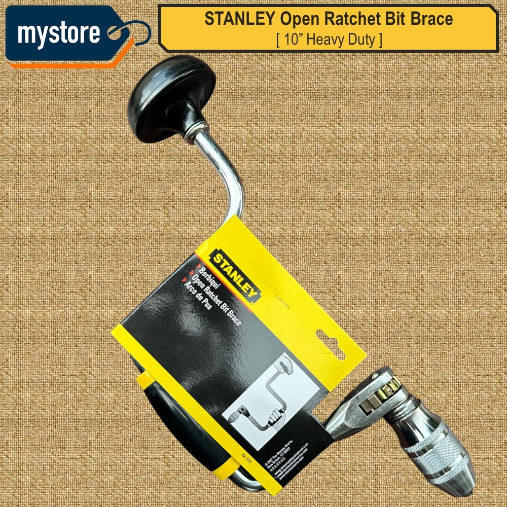 STANLEY Open Ratchet Bit Brace 10” Heavy Duty 02-110 Berbiqui | Shopee ...