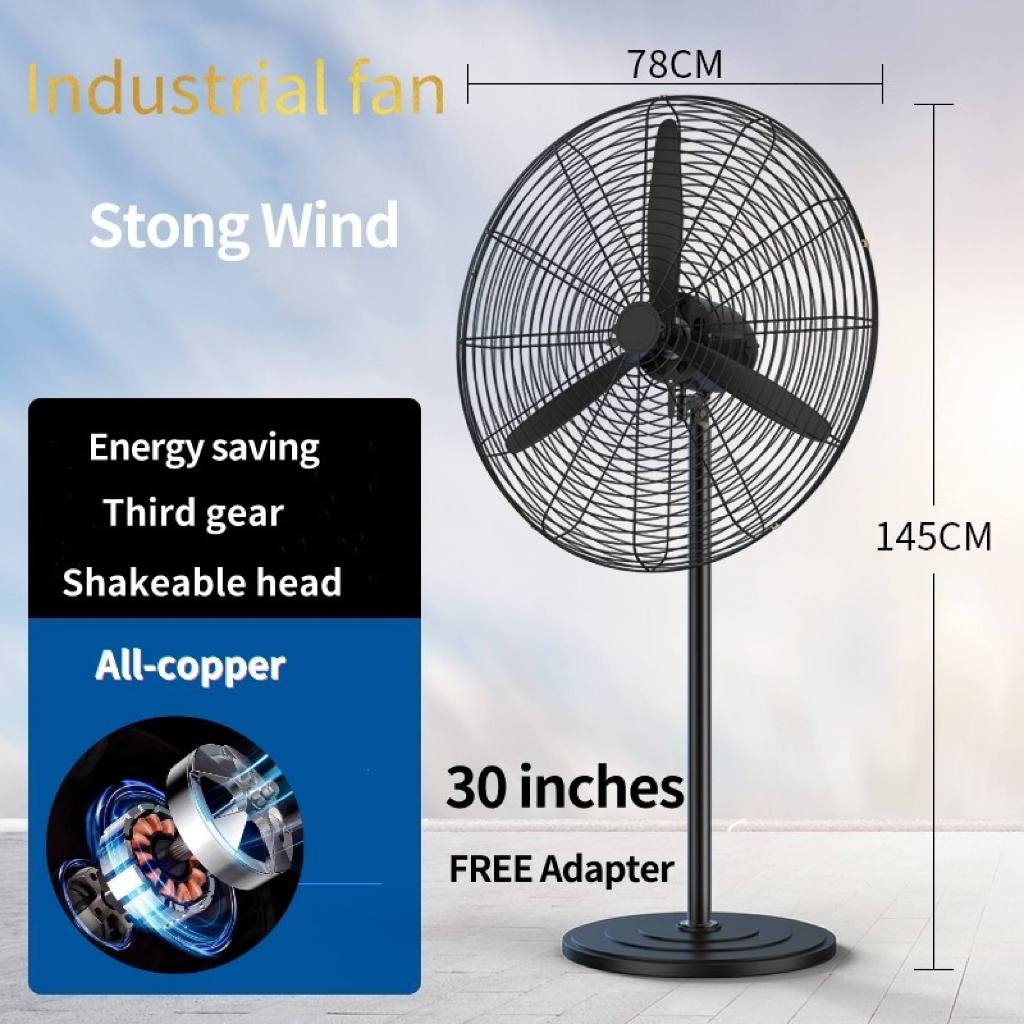 Industrial fan Heavy Duty Electric Fan Stand Fan 3rd Gear Strong Wind ...