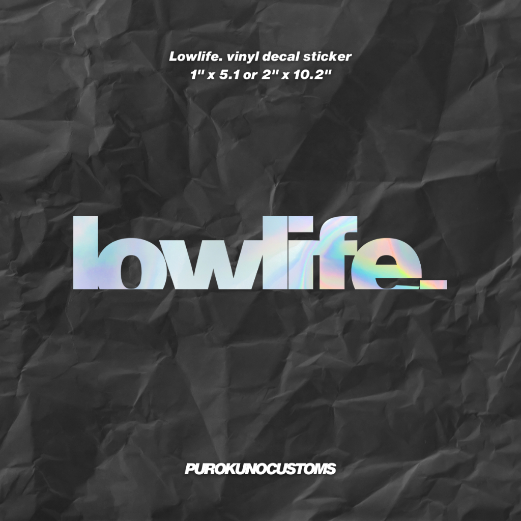 LOWLIFE. Car & Motorcycle vinyl sticker decals / Tau Gamma Phi ...