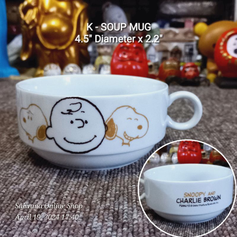 SNOOPY COLLECTIBLE SOUP MUG FROM JAPAN | Shopee Philippines