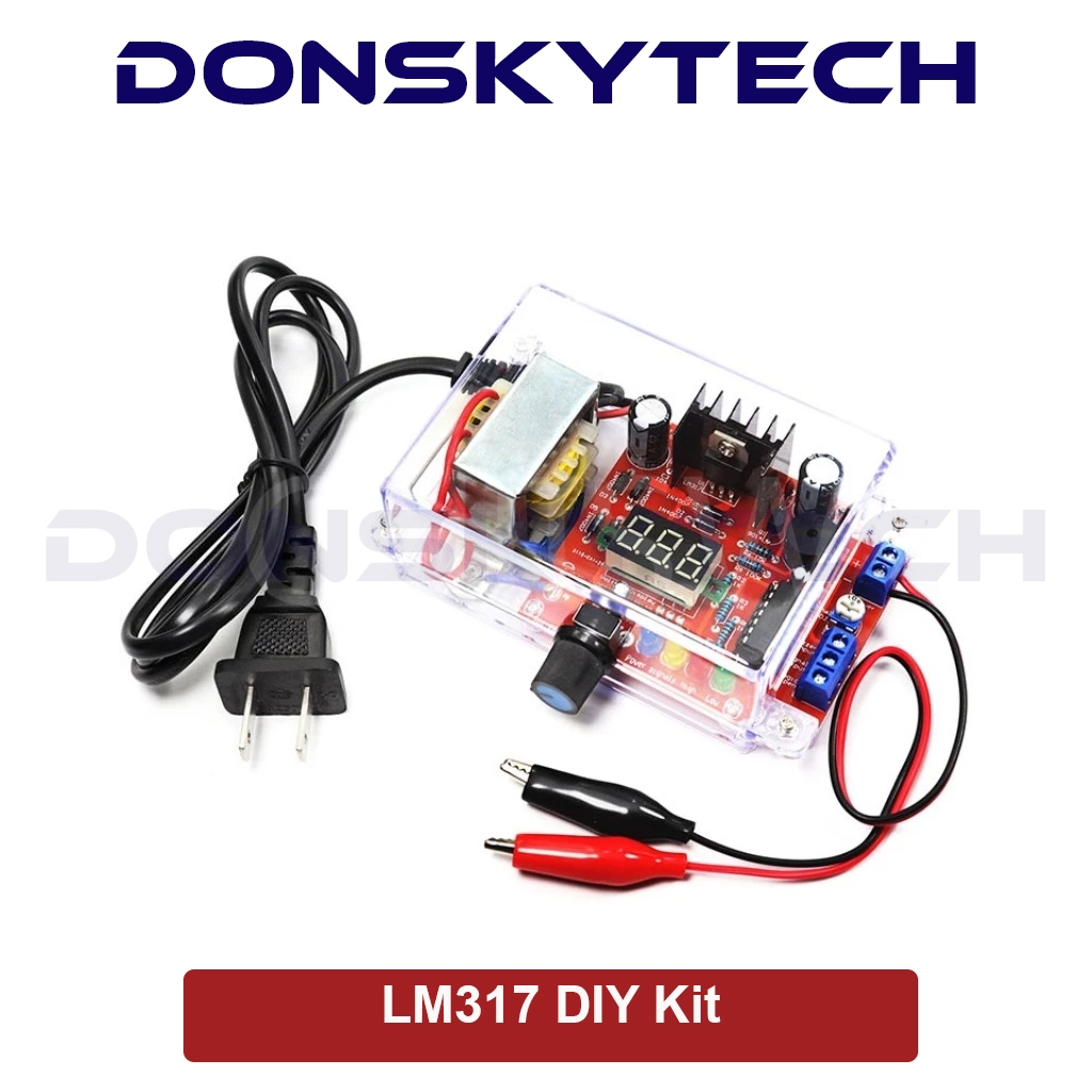 LM317 DIY Voltage Regulated Power Supply Kit Continuous Adjustable ...
