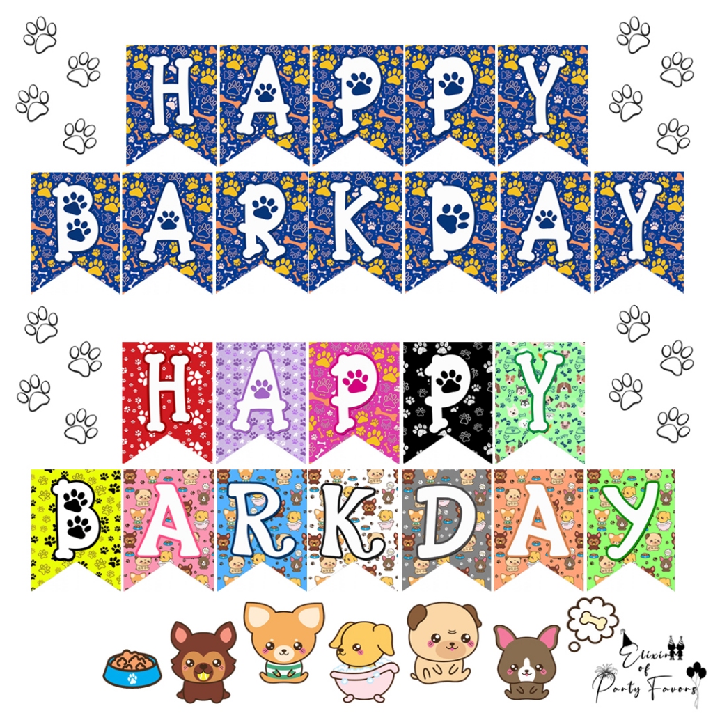 Dog Happy Barkday Banner Birthday Banner | Shopee Philippines