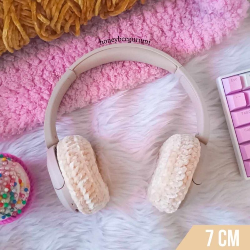 VELVET CROCHET HEADSET COVER for S0NY headsets 7CM Diameter | Shopee ...