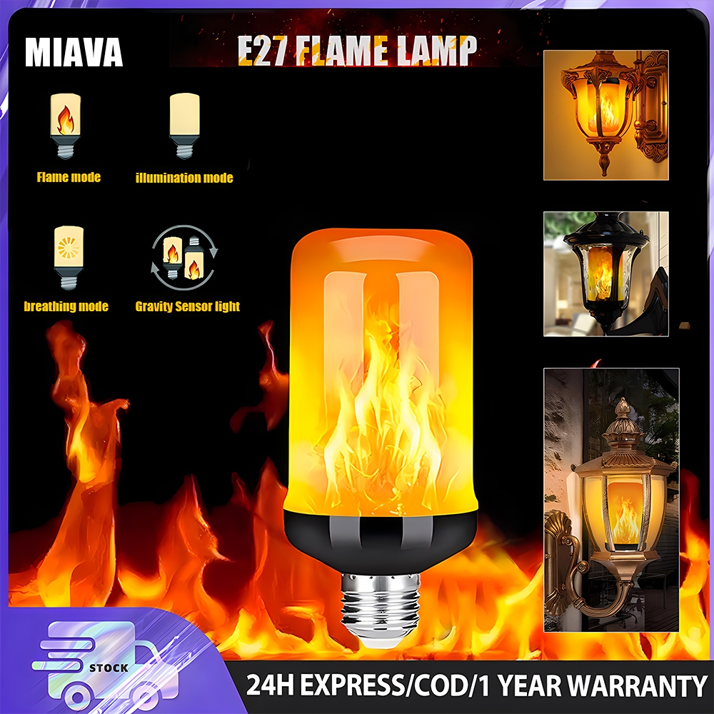 5W Simulation Flame Effect Bulb LED Flame Lamp E27 LED Light KTV Bar ...