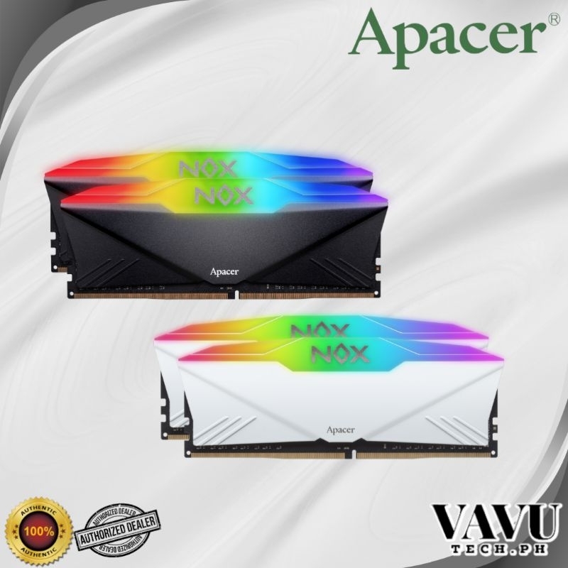 Apacer NOX RGB 8GBx2 16GB Kit of 2 RAM 3200mhz CL16 DDR4 Gaming Memory ...