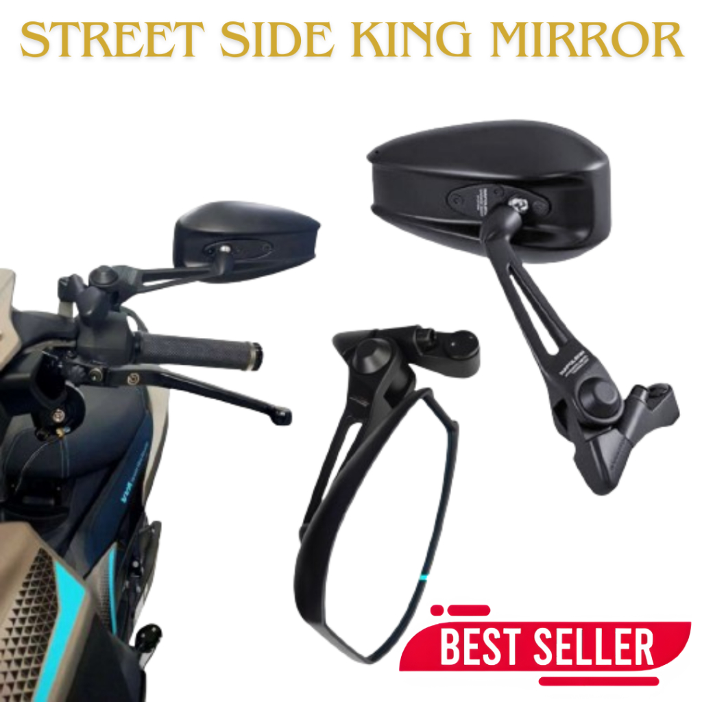 YAMAHA AEROX 155 MOTORCYCLE STREET KING SIDE MIRROR UNIVERSAL HIGH ...