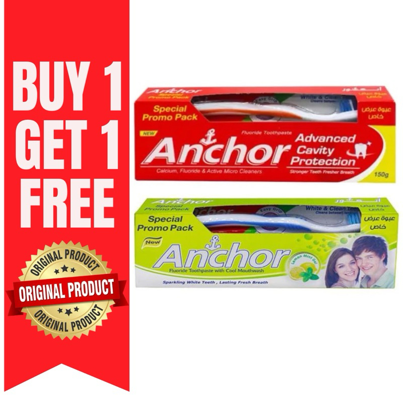 Anchor Toothpaste : Lemon mint gel, Advance cavity protection - 150g ...