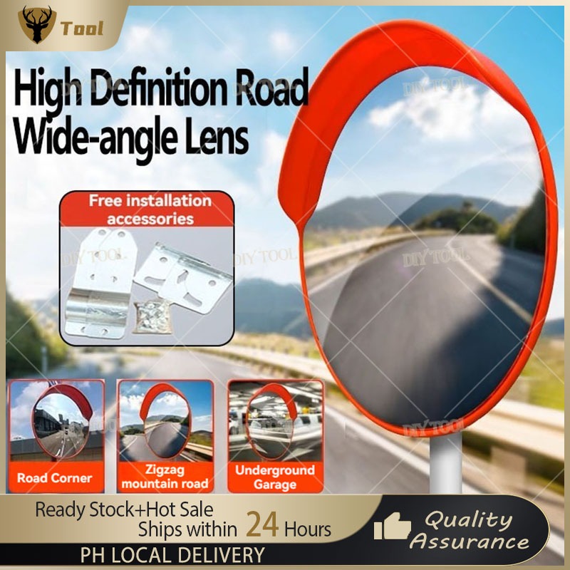 60CM Outdoor Indoor Traffic Wide-angle Mirror Concave-convex Mirror ...