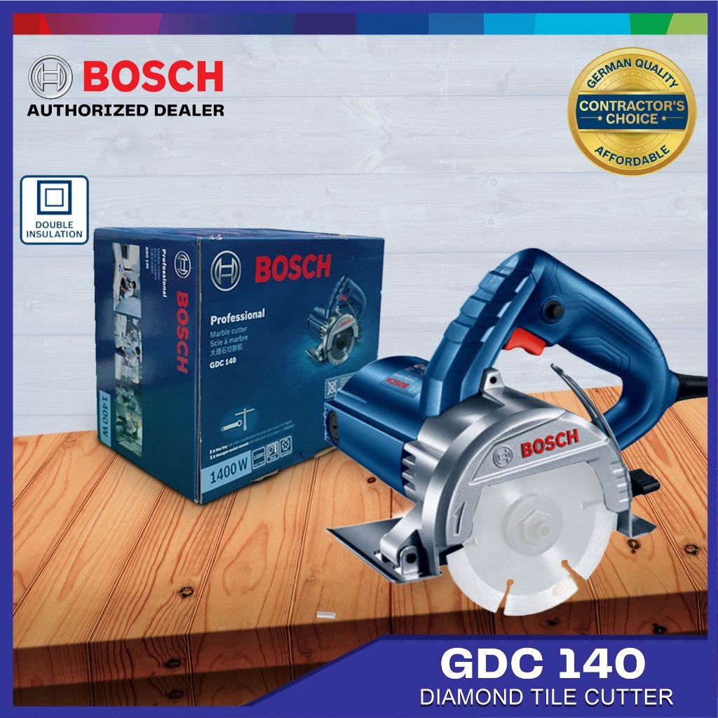 Bosch Marble Saw Cutter GDC 140 Diamond Tile 115mm Disc 06013A40K0 COC Power Tool [ Blue Power ...