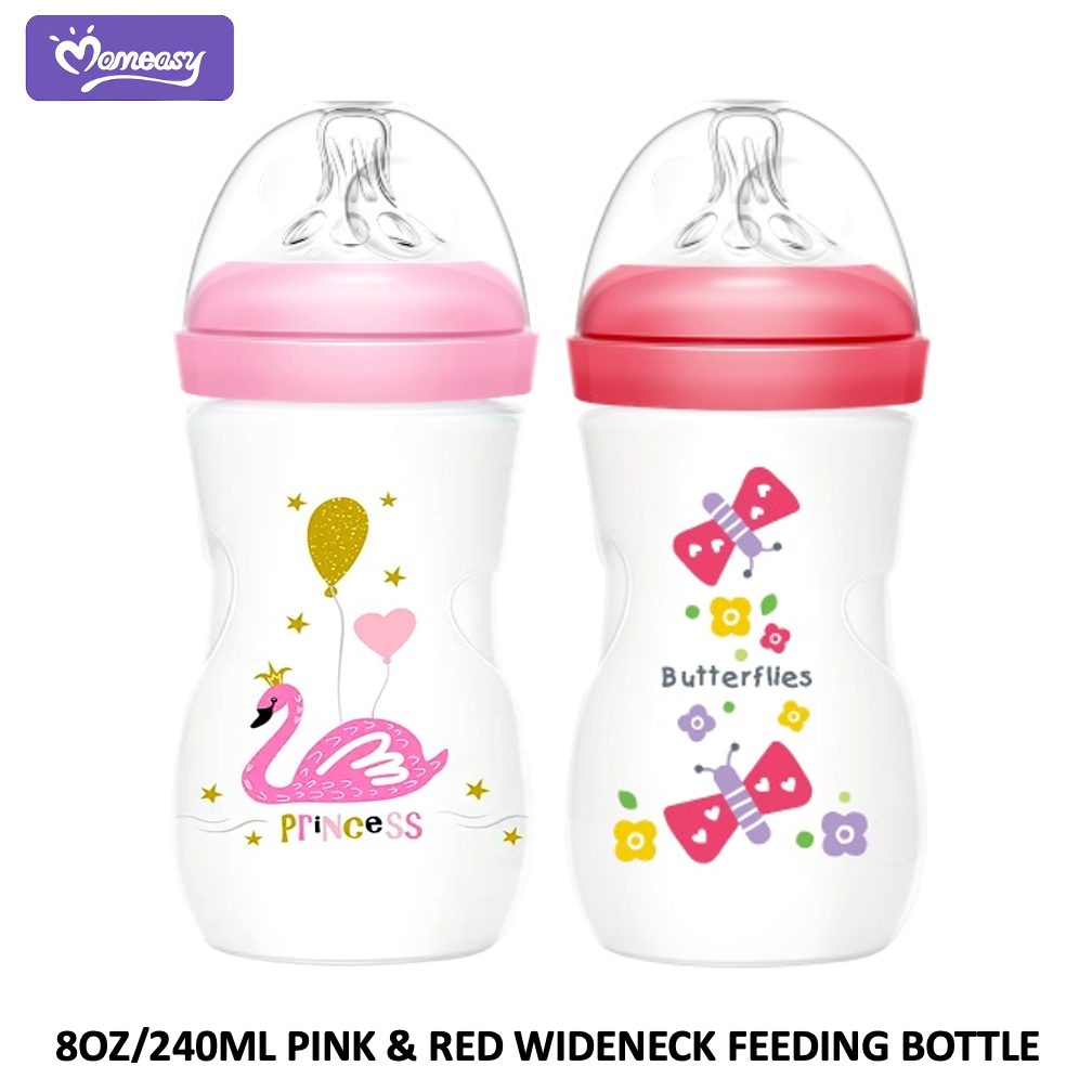 Momeasy Feeding Bottle For Baby Girl BPA Free Anti Collic Pink Color ...