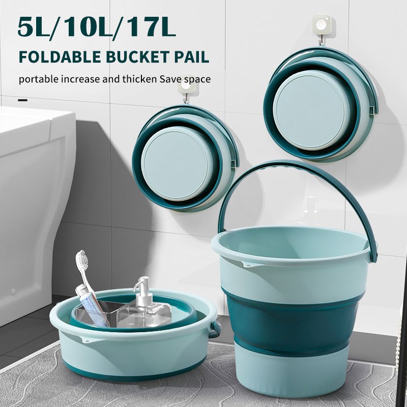 Folding bucket portable collapsible basin camping beach fishing ...