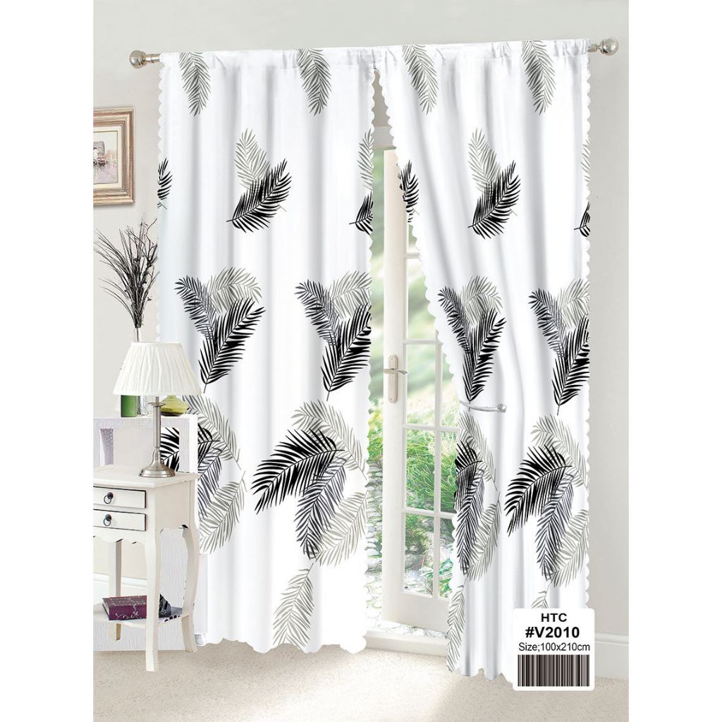 enxy 5D Flower curtain for window or door home decoration 1pc (Size ...