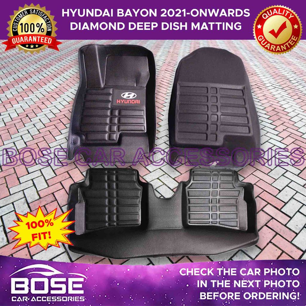 New Arrival 5D Diamond Car Deep Dish Matting for Hyundai Bayon 2021 ...