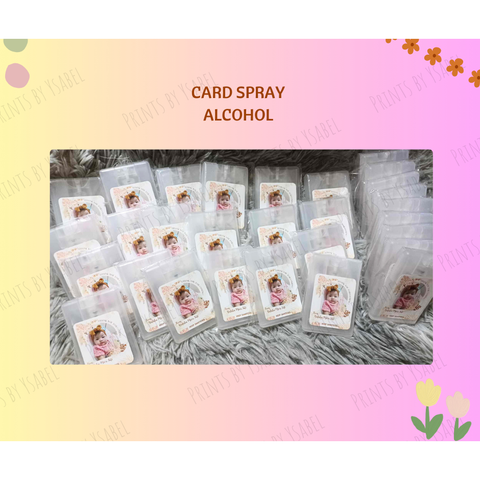 Customized Giveaway Alcohol Card Spray | Shopee Philippines
