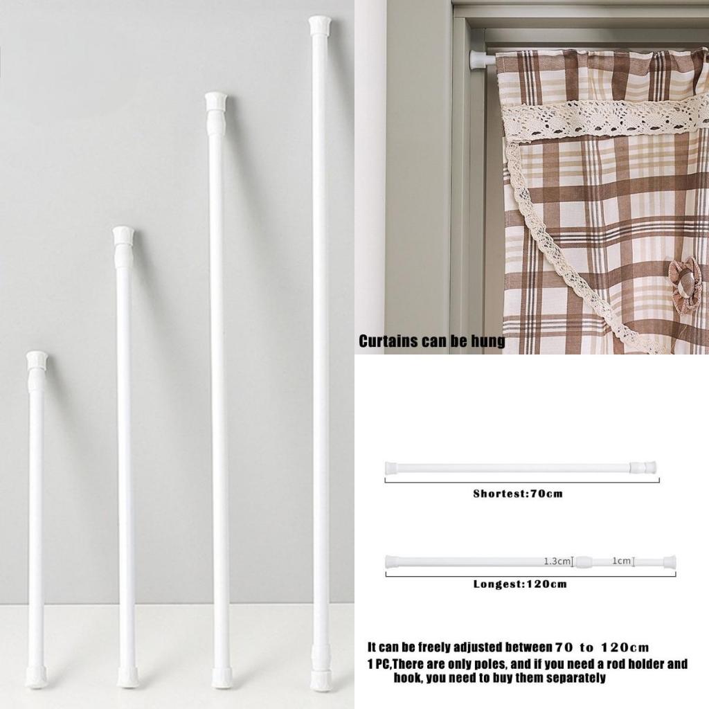 Rod Extendable Punch-free Shower Curtain Wall Closet Hanging Rod ...