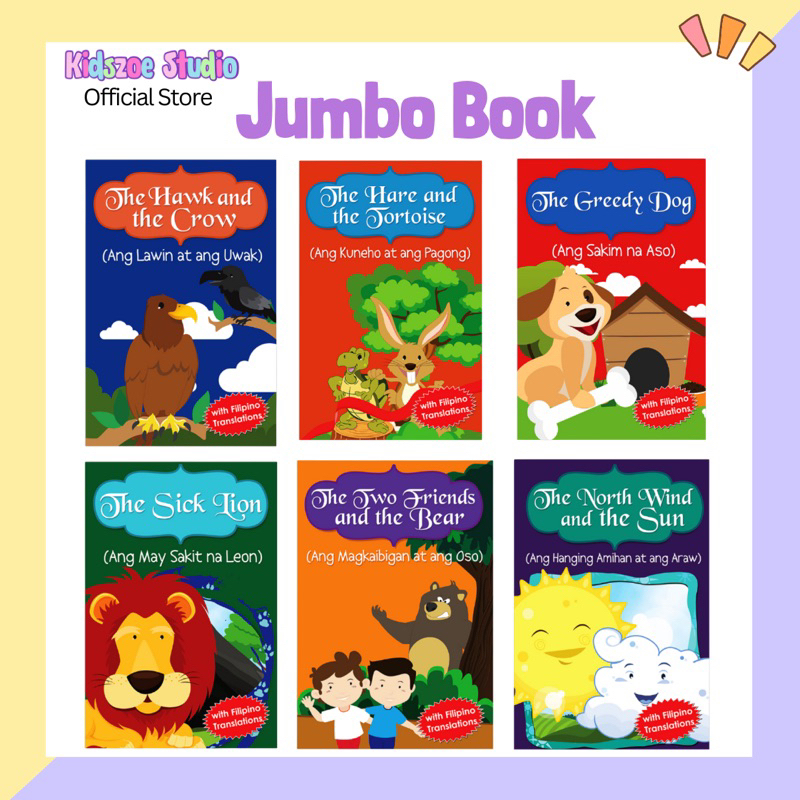 Big size jumbo story book with Filipino translation size a3 soft cover ...