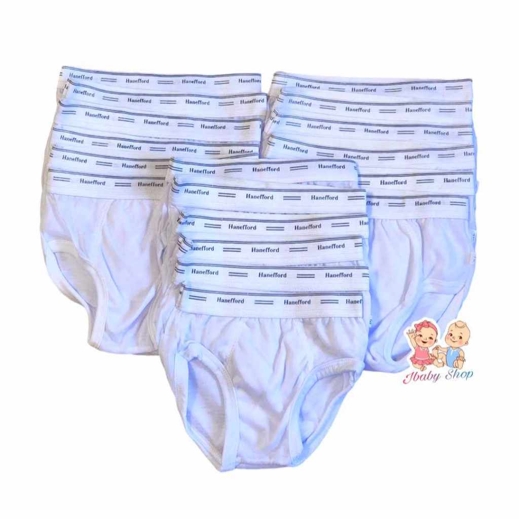 6pcs/12pcs Kids Brief Plain White Cotton For Boy 0-6yo | Shopee Philippines