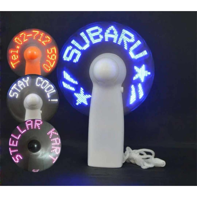 RECHARGEABLE Mini Fan Led Display Custom Message for SOUVENIRS AND ...