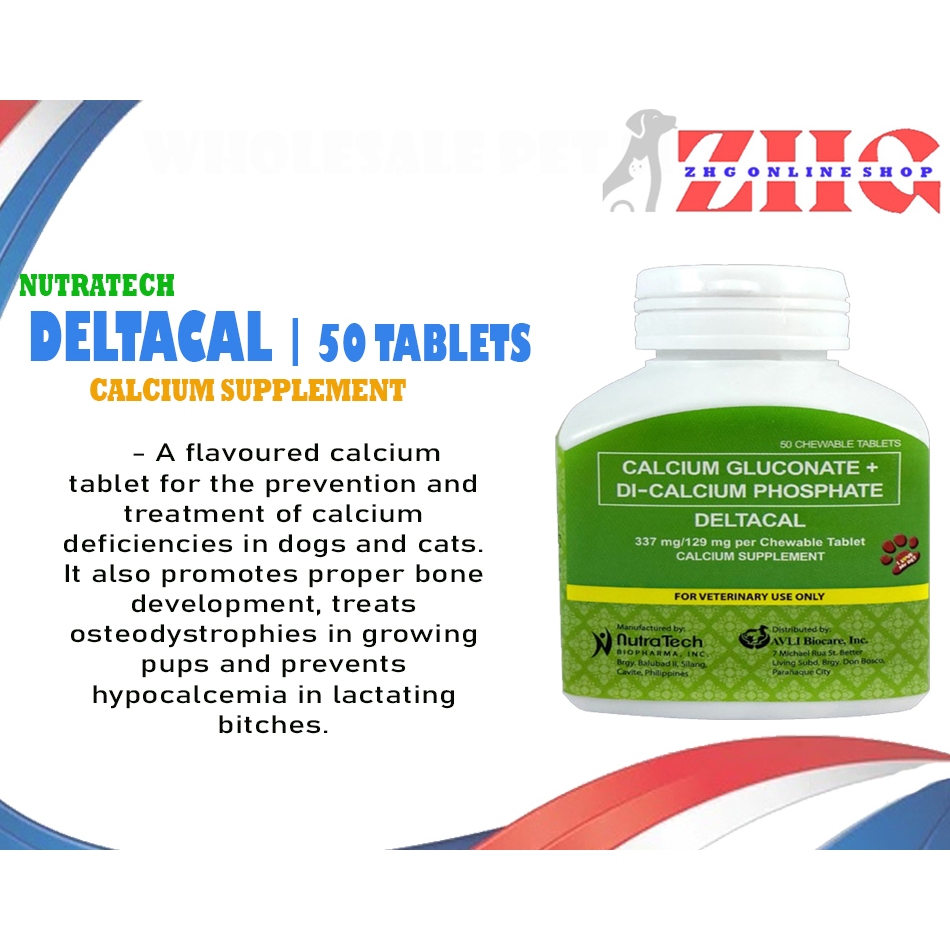 ZHG. DELTACAL 50tablets (Calcium Gluconate + DI-Calcium Phospate ...