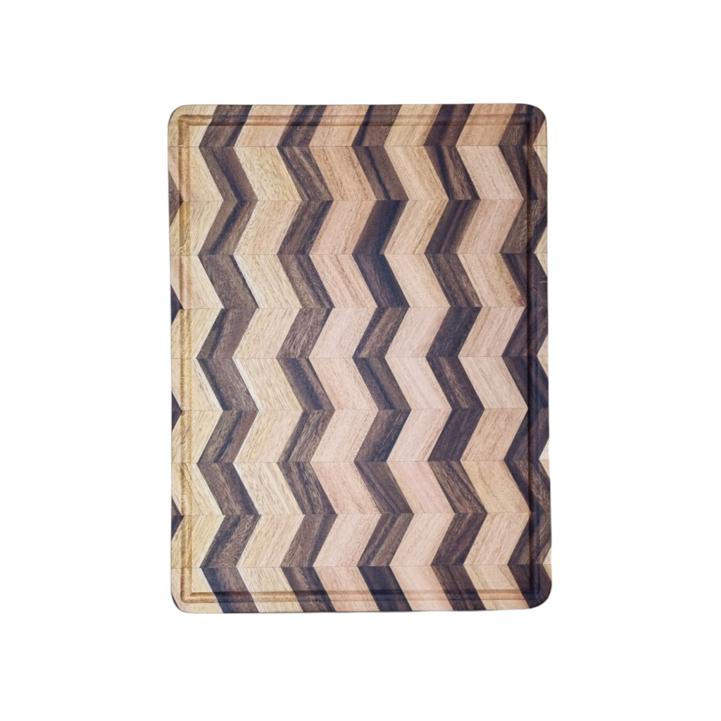 Butcher Block (Chevron) Genuine Mahogany Wood 1.5" x 12" x 16" | Shopee ...