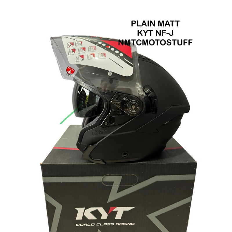 KYT NF-R / KYT NF-J HELMET FULL FACE / HALF FACE DUAL VISOR LEGIT BRAND NEW | Shopee Philippines