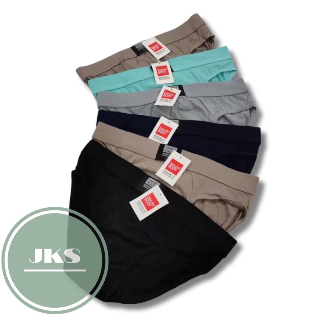 JKS COD☑️6Pieces bench body Men's 100% Cotton Brief New C.A brief ...