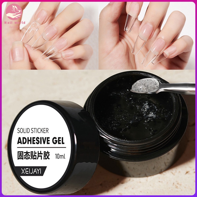 10g Solid Nail Tips Gel Acrylic Nail Extend Gel Transparent Manicure ...
