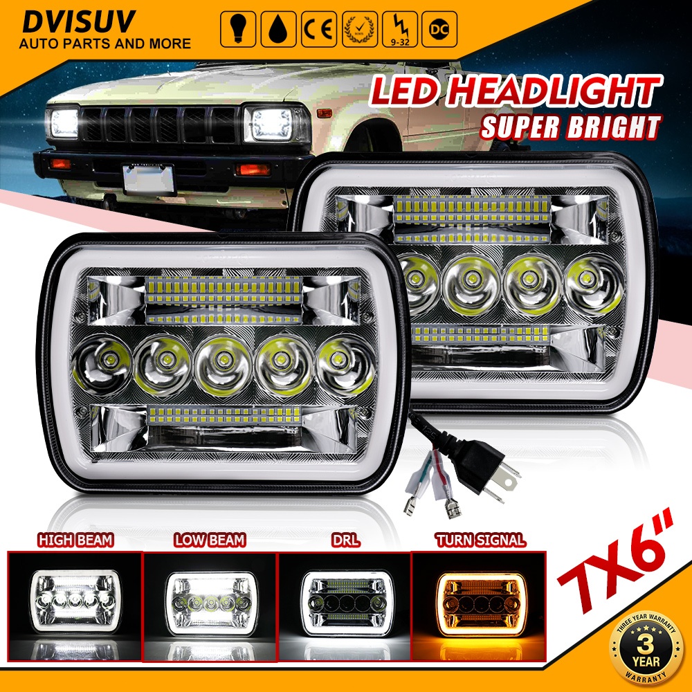 Jeep Headlights 24V 12V 5x7 LED Car Headlight jeepney accessories ...