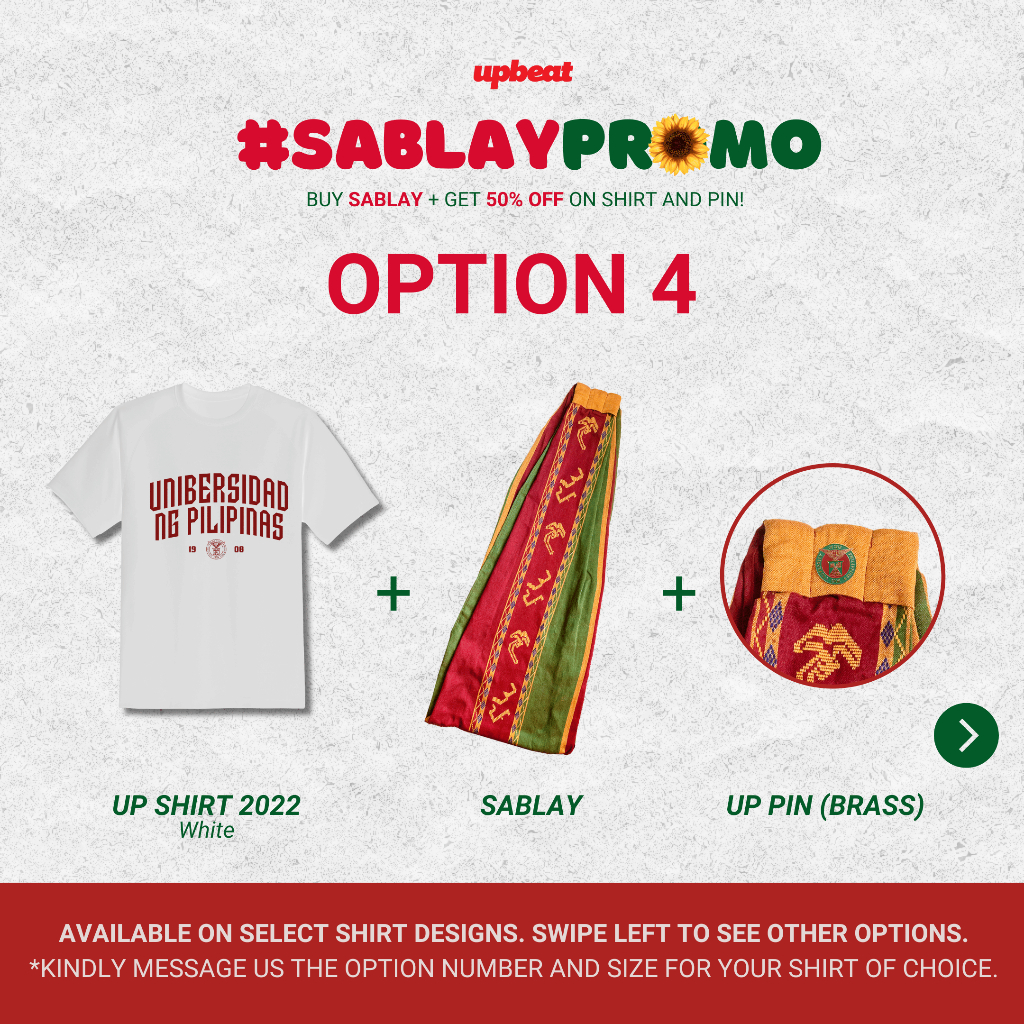 UPBEAT-University of the Philippines-Sablay Promo-Full Habi | Shopee ...
