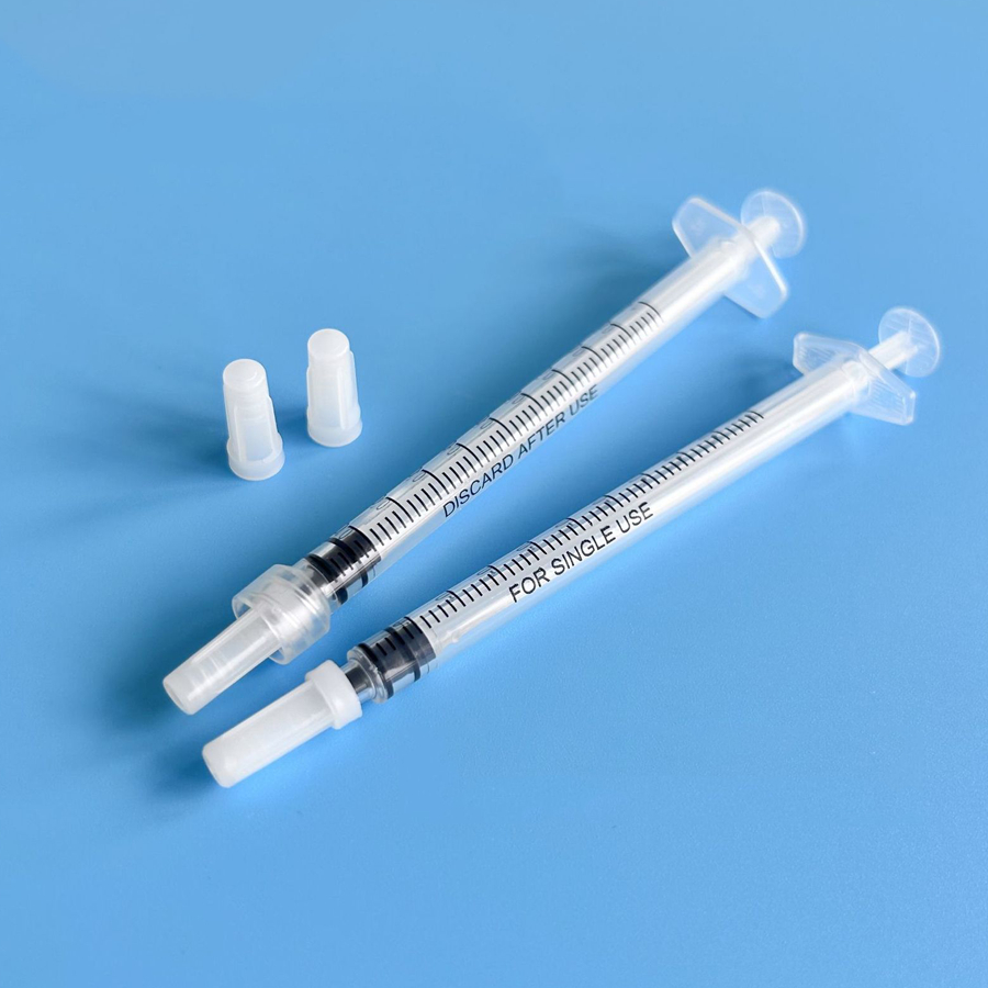 1ml Disposable Medicine Feeder Syringe with Cap Oral Tip Silicone Rod ...