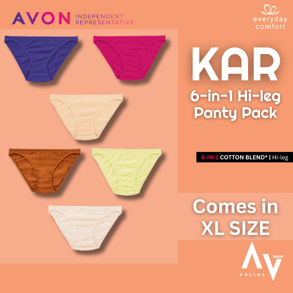 Avon Kar 6in1 Hi Leg Panty Pack | Shopee Philippines