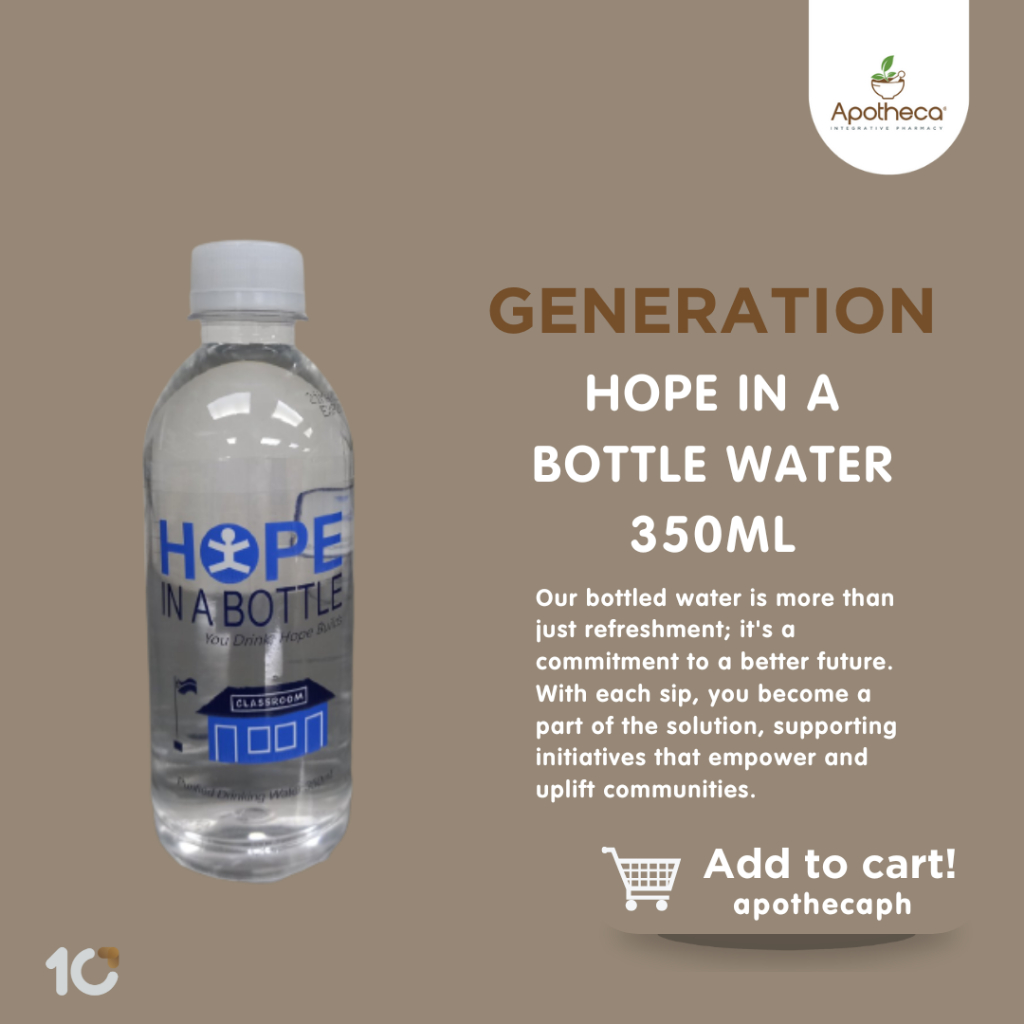 Generation Hope in a Bottle Water 350ml by apothecaph | Shopee Philippines