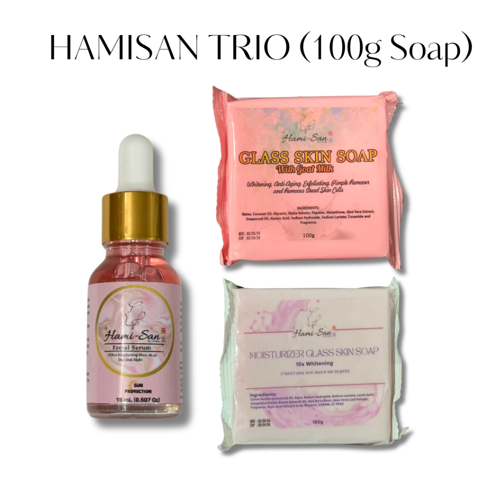 ORIGINAL HAMISAN TRIO - Moisturizer Soap, Glass Skin Soap & Serum ...