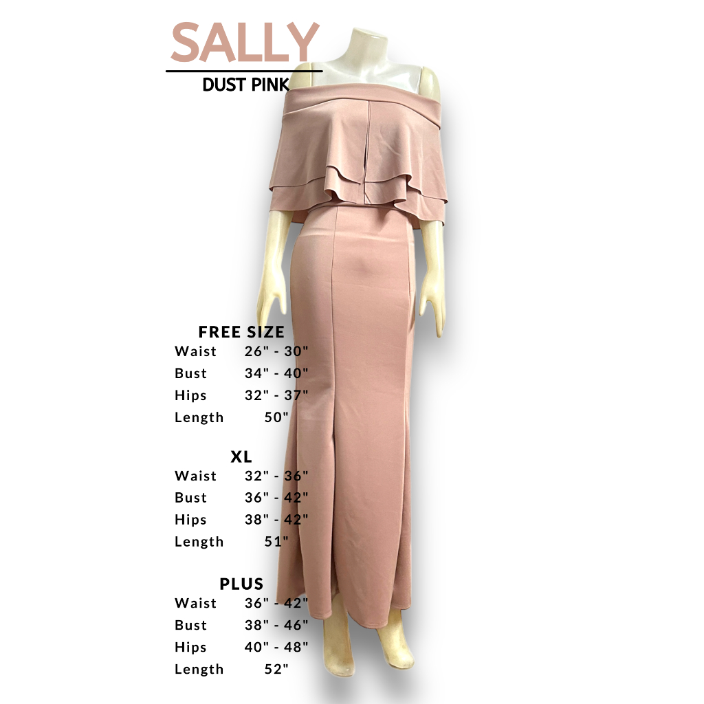 SALLY Off Shoulder Ladies Gown Wedding Bridal Sponsor Debut Women’s ...