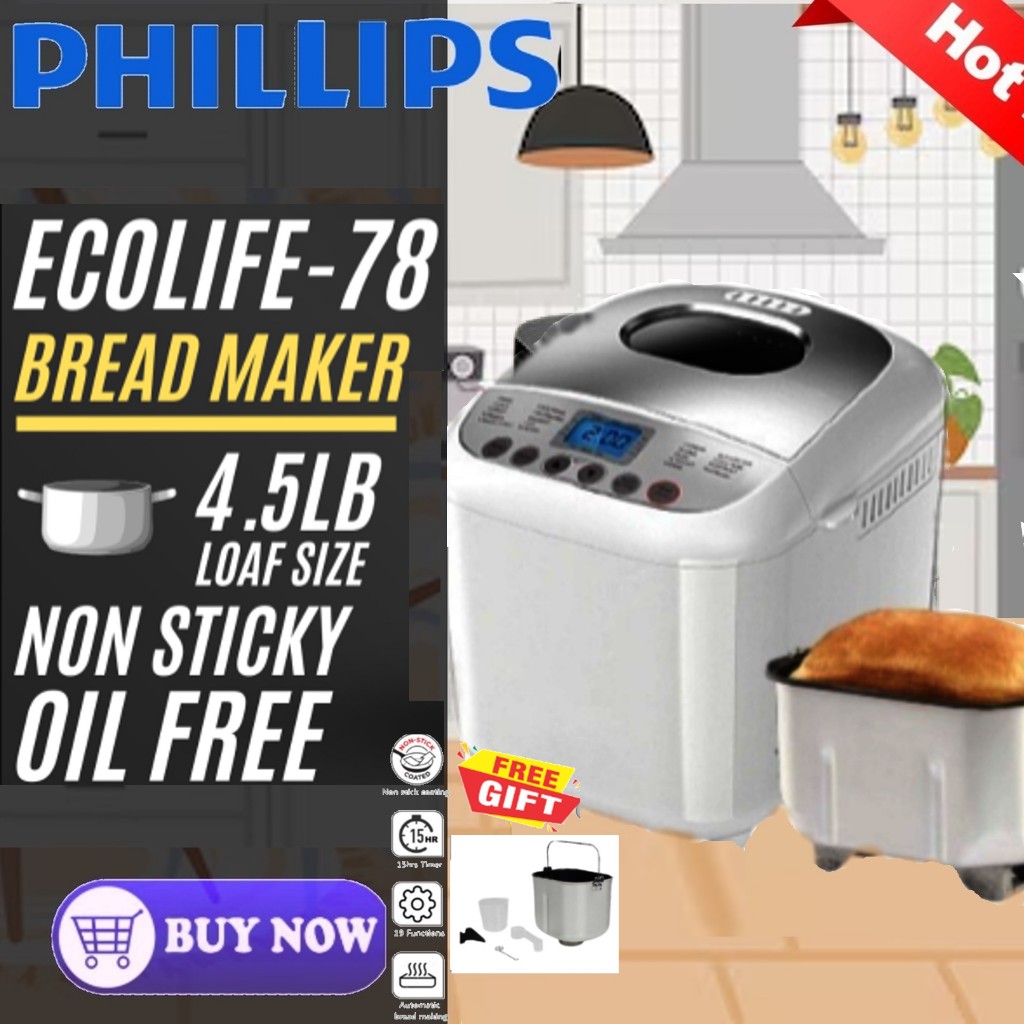 2024 PHILIPS | Bread Maker4.5 Litre Multipurpose EcoLife 78 4.5L ...