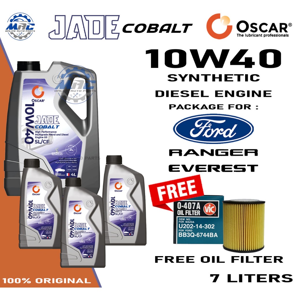 OSCAR JADE COBALT 10w40 7 LITERS Synthetic ENGINE OIL CHANGE OIL ...