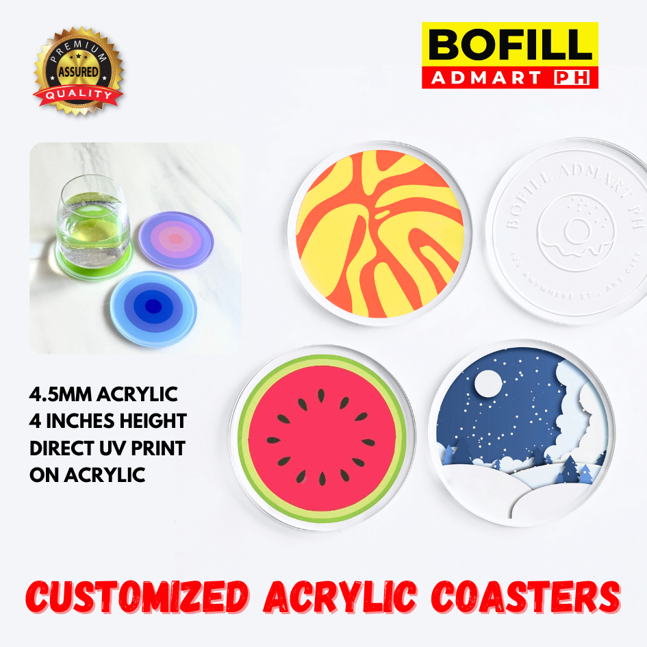 Customized Round Acrylic Coaster 3mm | Shopee Philippines