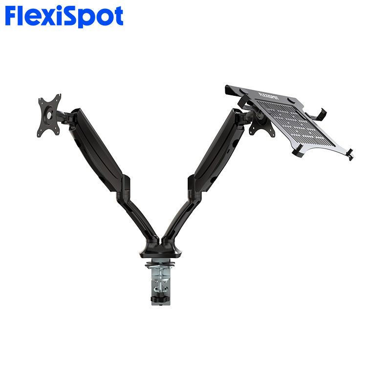 FlexiSpot F7D Dual Gas Spring Monitor Desk Mount LCD Stand Clamp and ...