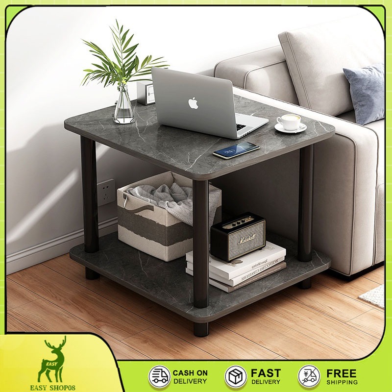 Side table living room Light luxury small square table small tea table ...