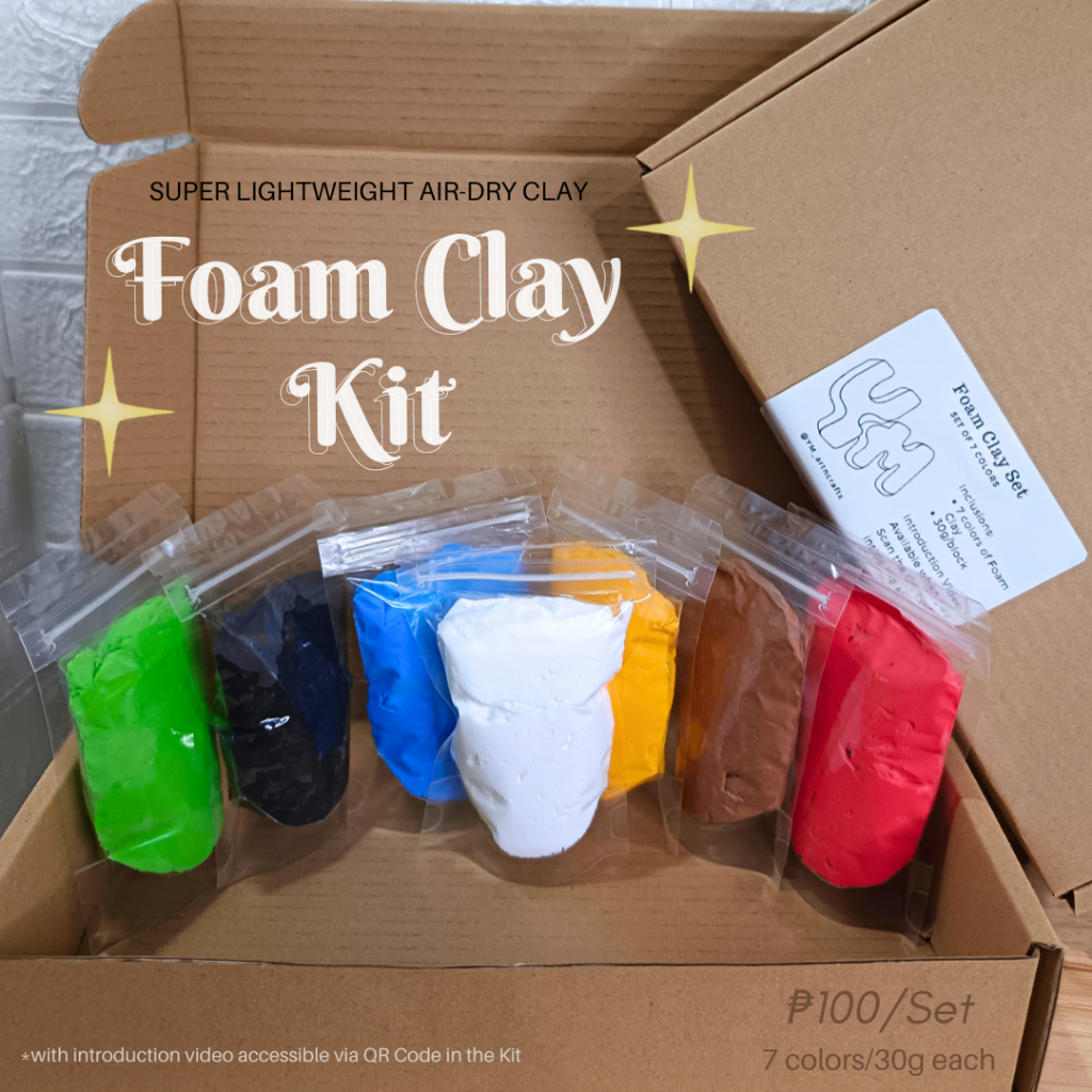 Foam Clay Kit and Set (7 colors/30g each+Video Introduction on Foam ...