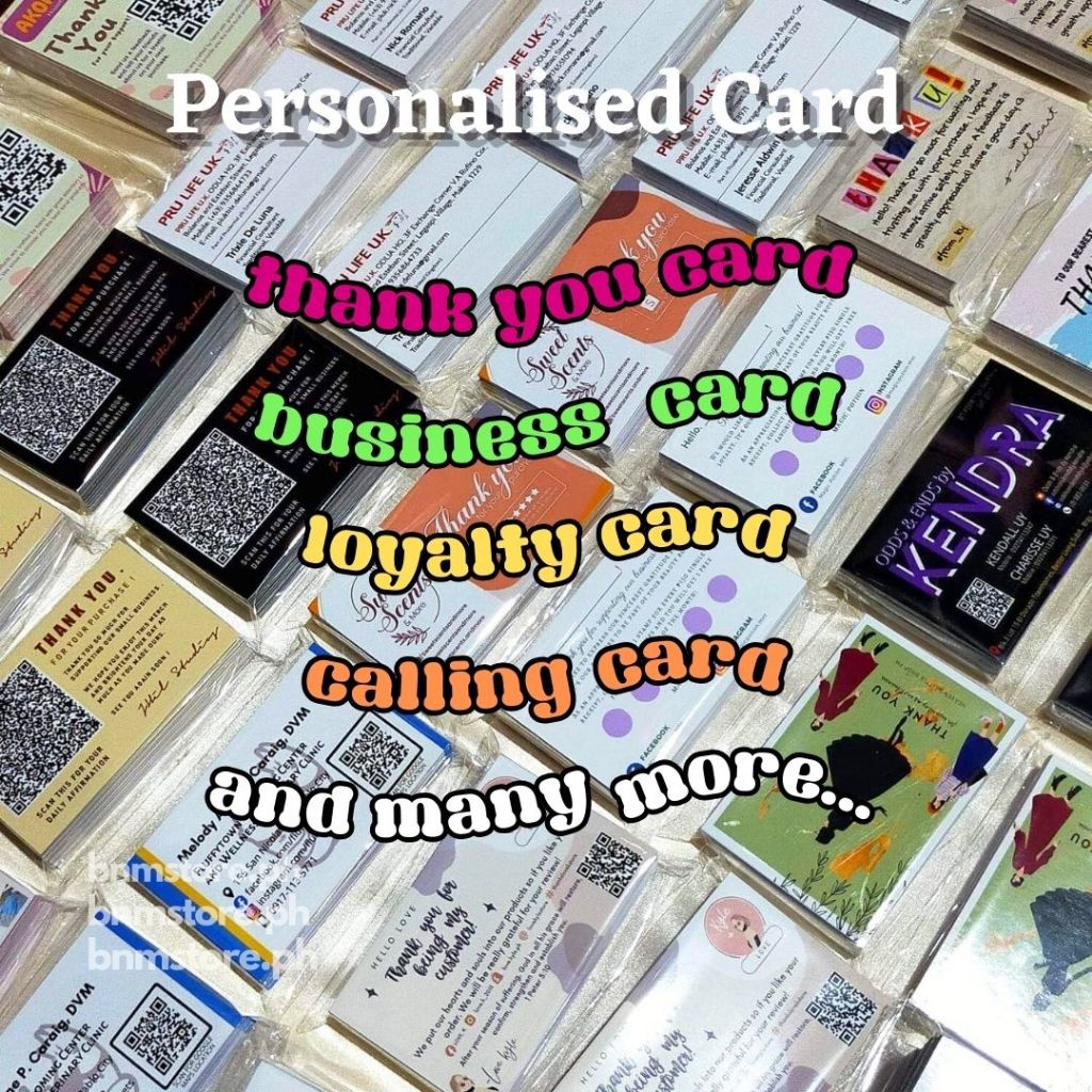 [100 pcs] Personalised Thank You Card | Calling Card | Business Card ...