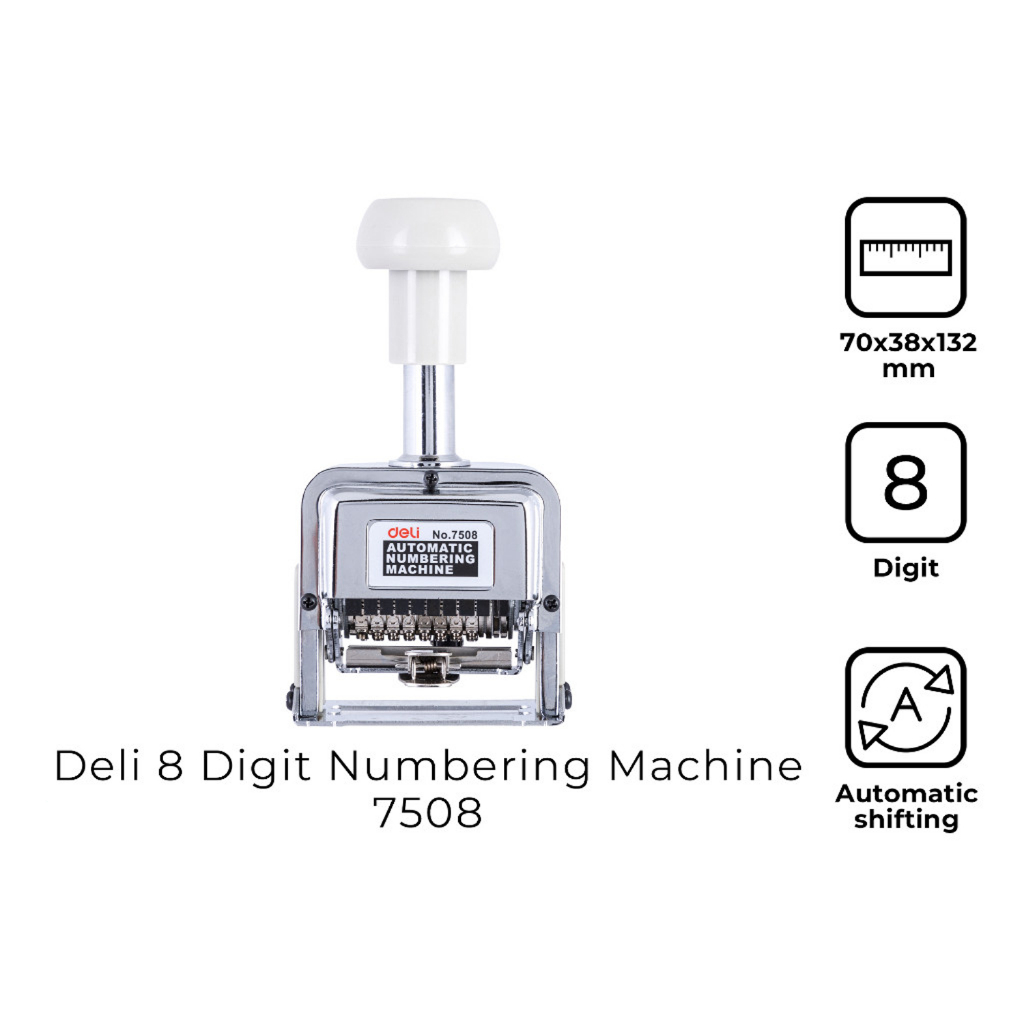 Deli 8 Digit Numbering Machine 7508 | Shopee Philippines