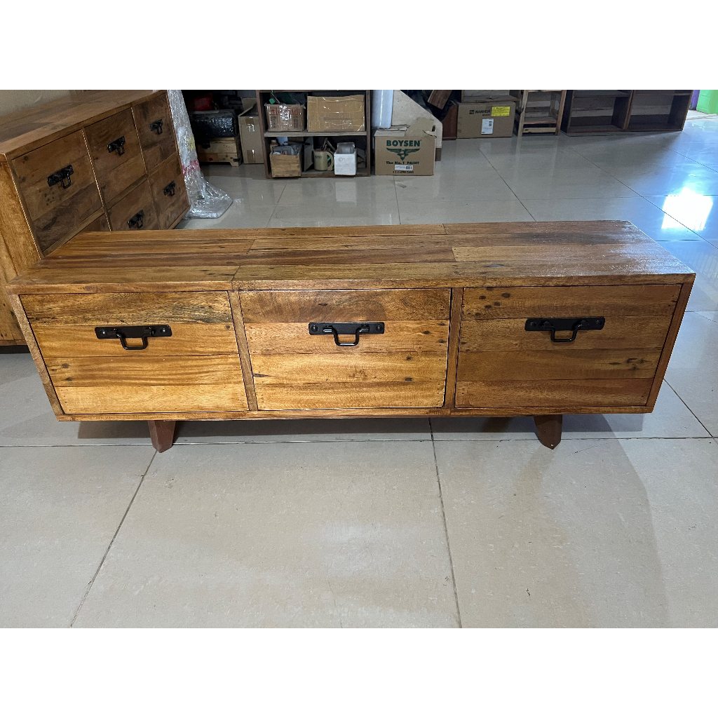 Solid Wood 1 Layer TV Rack | Shopee Philippines