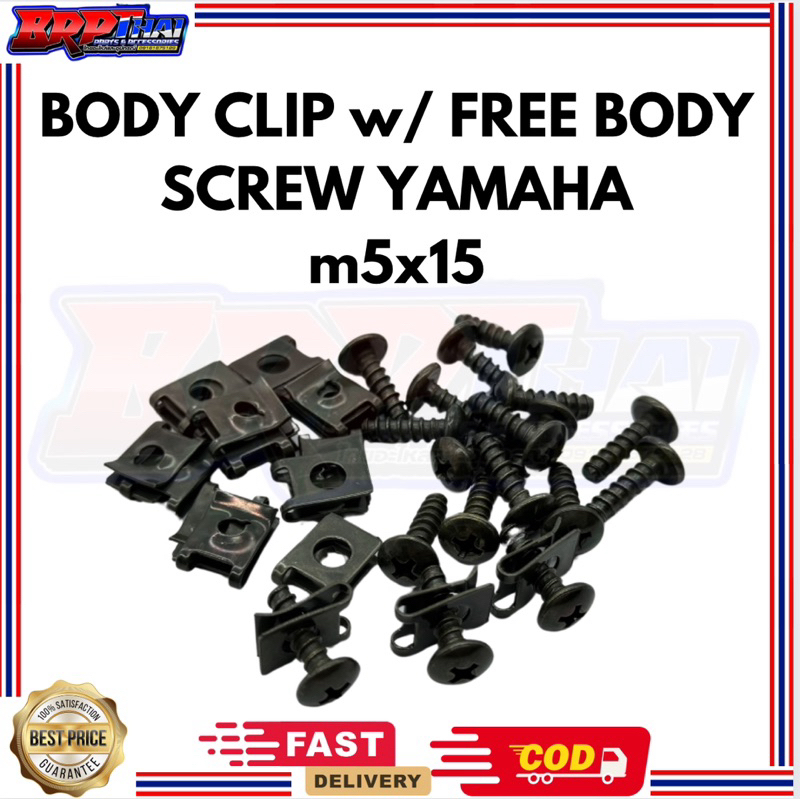BODY CLIP WITH FREE BODY BOLT YAMAHA / HONDA ( 100pcs per pack ...