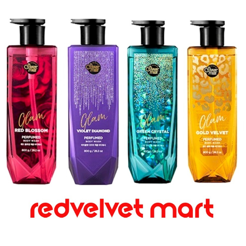 SHOWER MATE GLAM PERFUME BODY WASH 800G RED BLOSSOM / VOILET DIAMOND ...